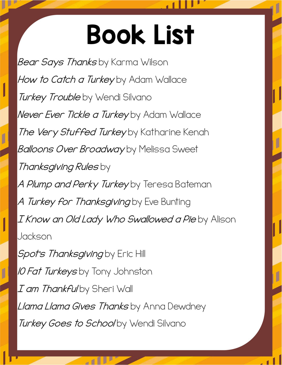 Preschool Thanksgiving Theme Pack – Little Bins for Little Hands