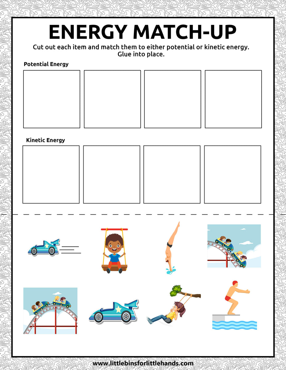 Potential and Kinetic Energy Project Pack – Little Bins for Little Hands
