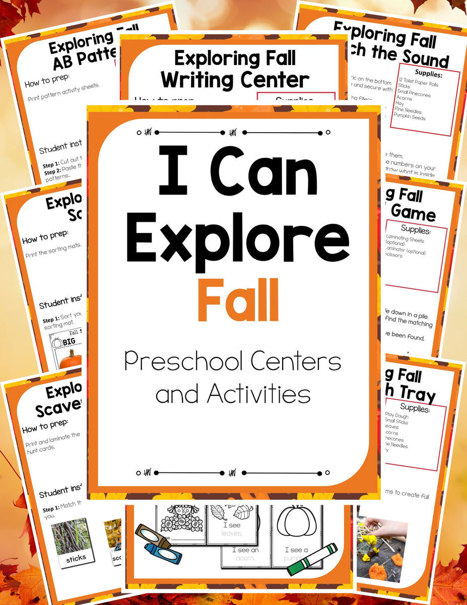 Preschool Fall Theme Pack – Little Bins for Little Hands
