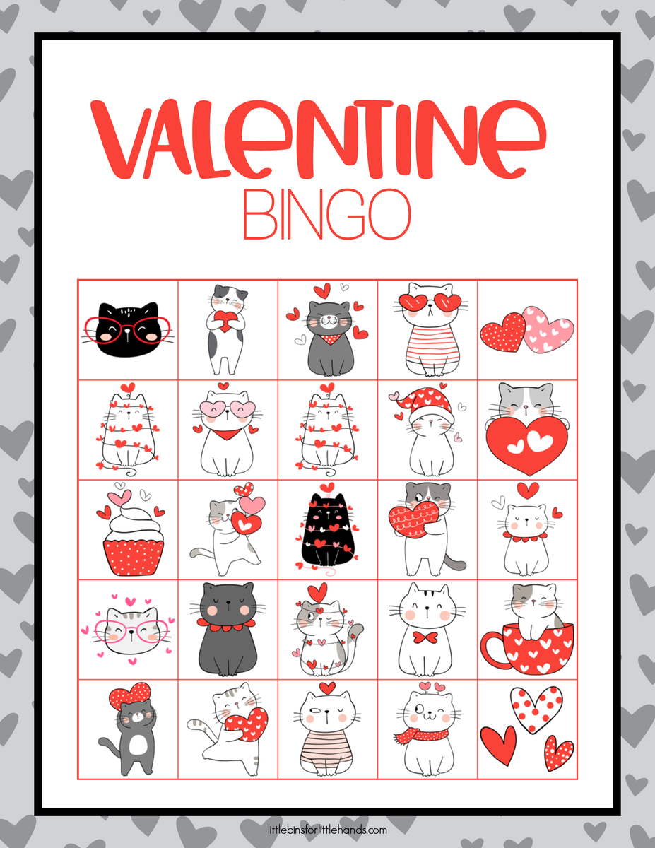 Bingo Games for Kids: Valentine's Day – Little Bins for Little Hands