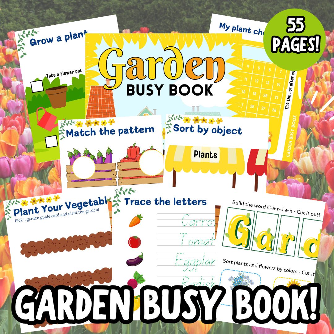 Preschool Garden Busy Book (First STEM) – Little Bins for Little Hands