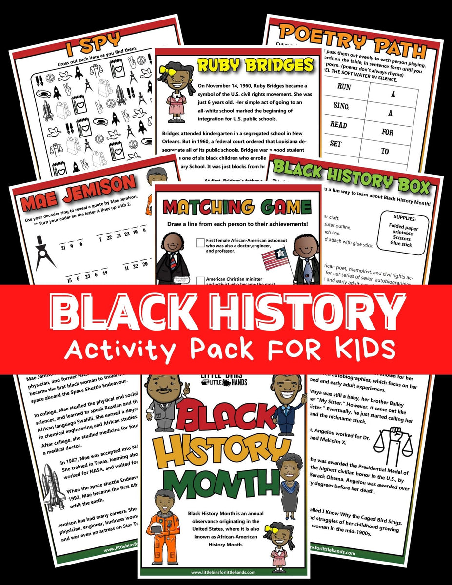 Black History Project Pack – Little Bins for Little Hands