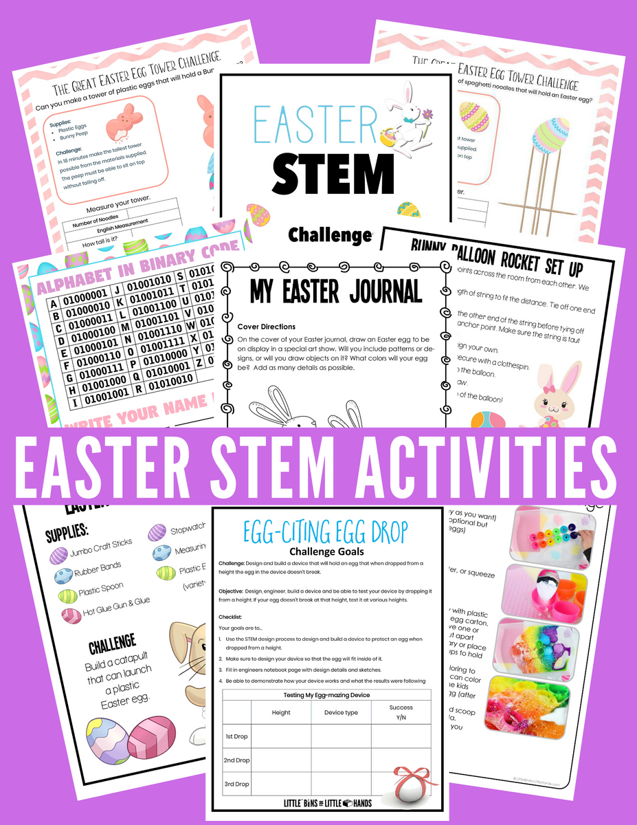 Easter & Peeps STEM Projects Bundle (Slime too) – Little Bins for ...