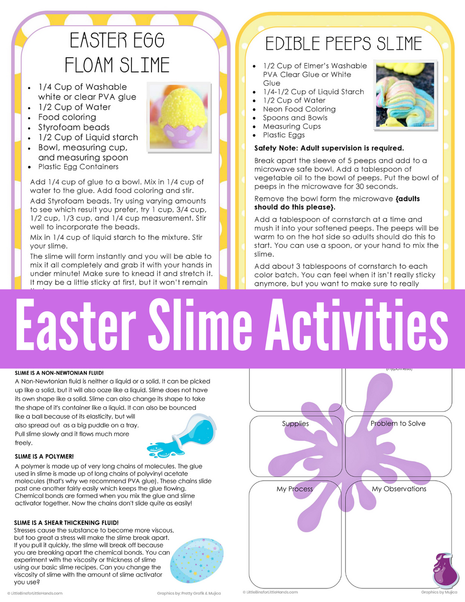 Easter & Peeps STEM Projects Bundle (Slime too) – Little Bins for ...