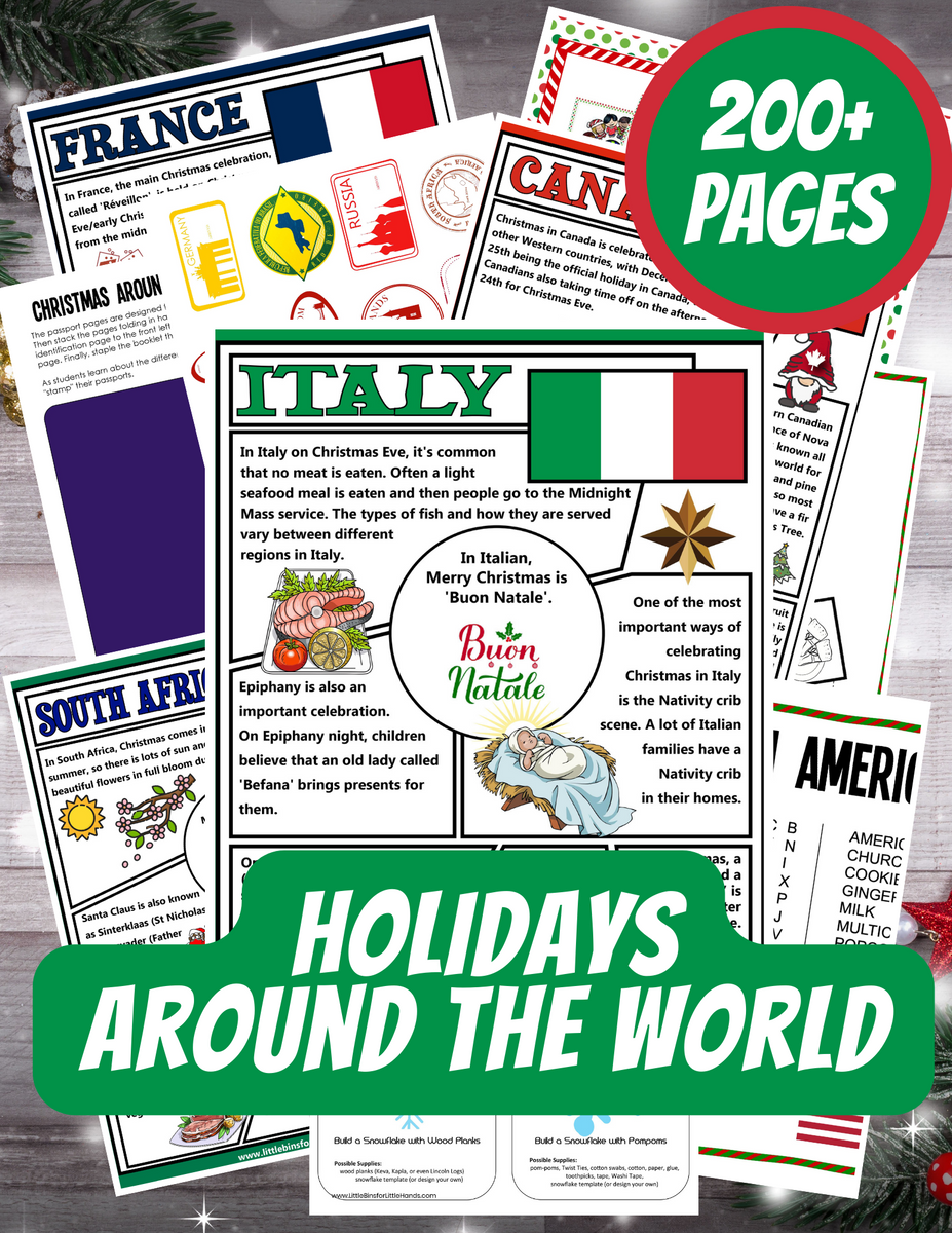 Christmas Holidays Around the World – Little Bins for Little Hands