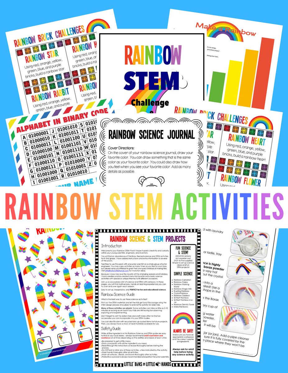 Rainbow STEM Project Pack – Little Bins for Little Hands