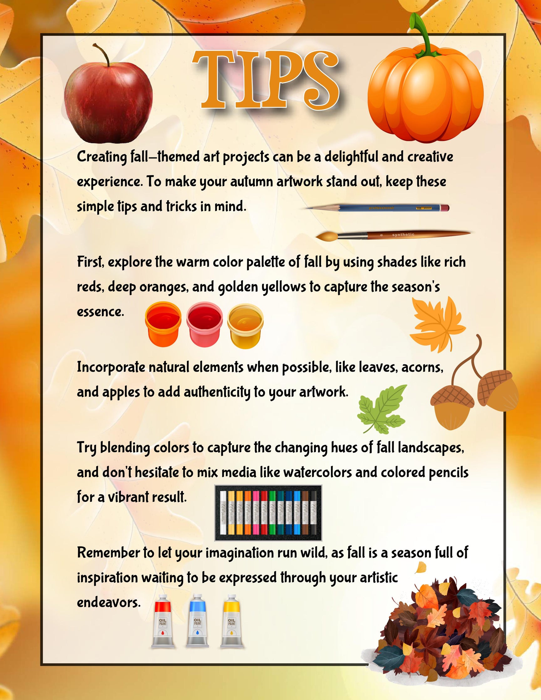 Fall Art Projects (Apples, Pumpkins, Leaves, Halloween, Thanksgiving ...