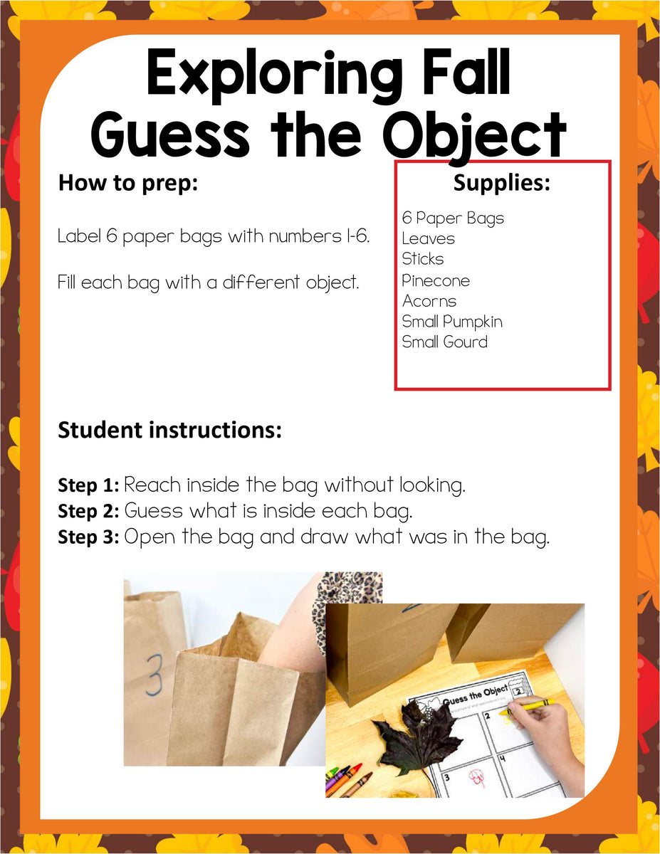 Preschool Fall Theme Pack – Little Bins for Little Hands