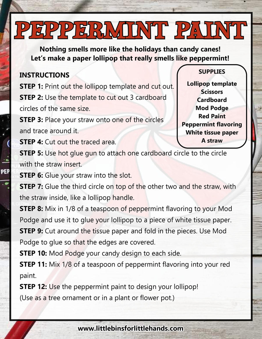 Candy Cane STEAM Project Pack – Little Bins for Little Hands