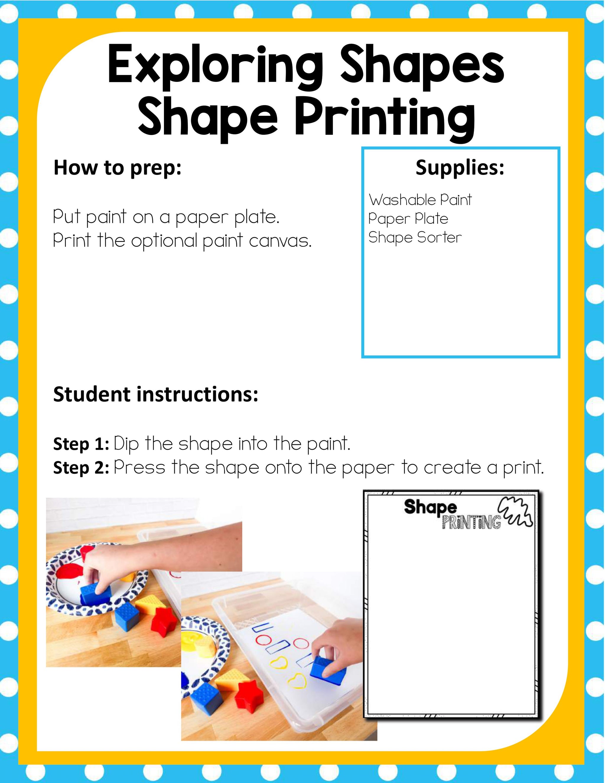 Preschool Shapes Theme Pack – Little Bins for Little Hands