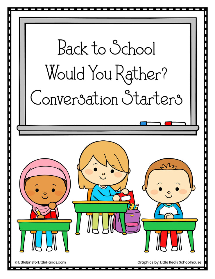 Back To School Activity Pack – Little Bins for Little Hands