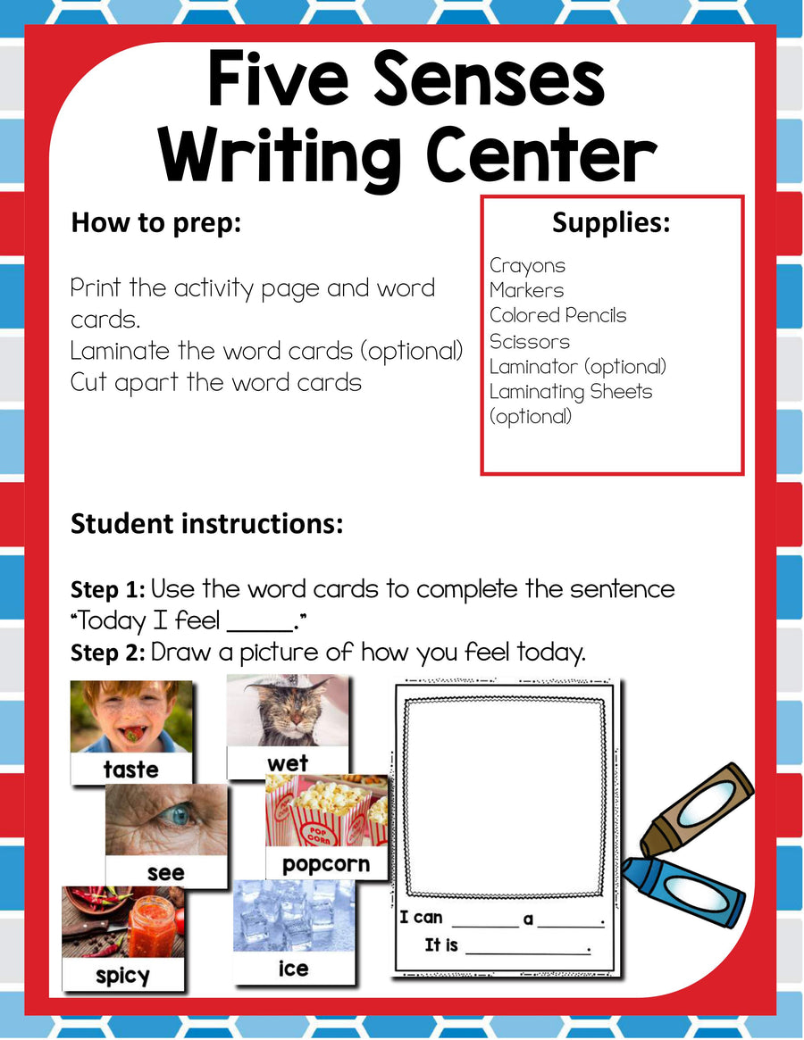 Preschool 5 Senses Theme Pack – Little Bins for Little Hands