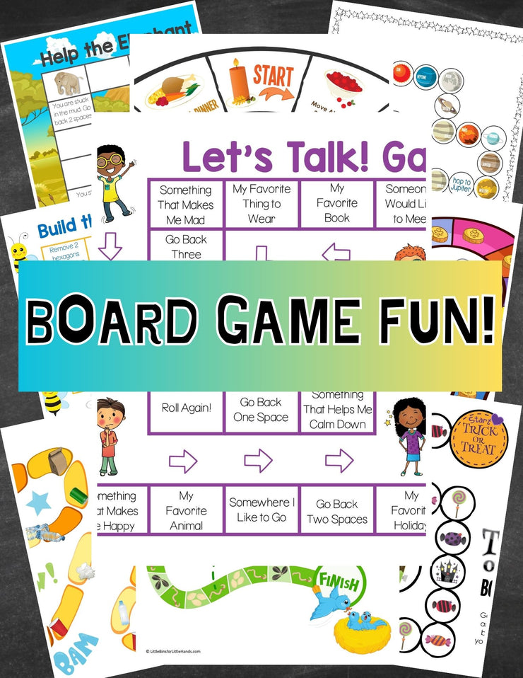 Board Game Pack (Printable) – Little Bins for Little Hands