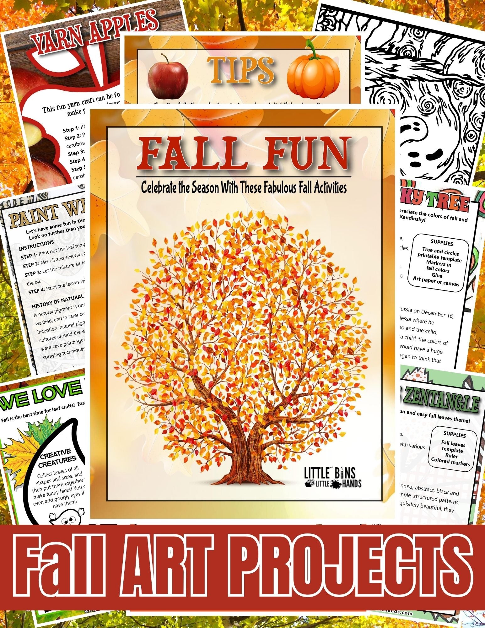 Fall Art Projects (Apples, Pumpkins, Leaves, Halloween, Thanksgiving ...