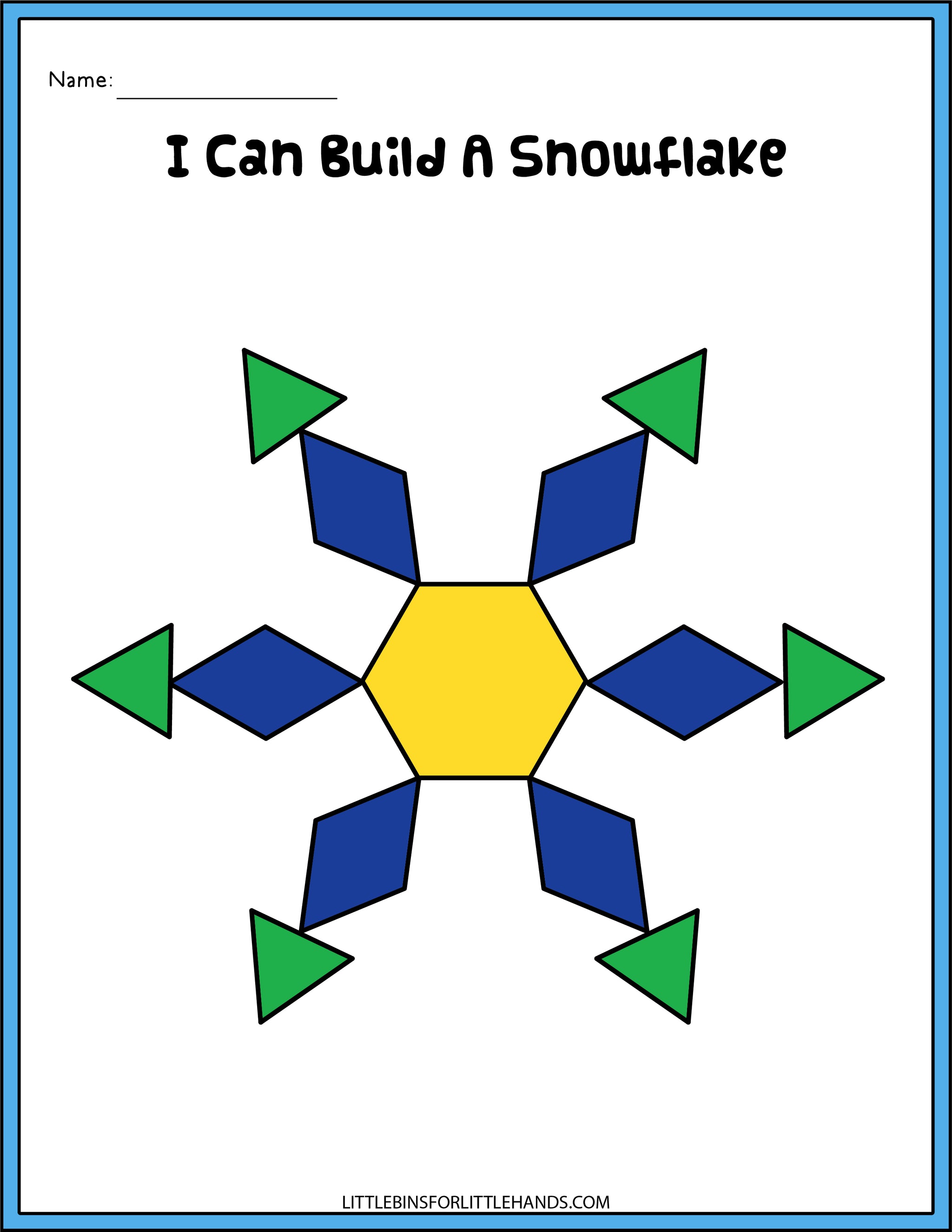 Snowflake STEAM Project Pack – Little Bins for Little Hands