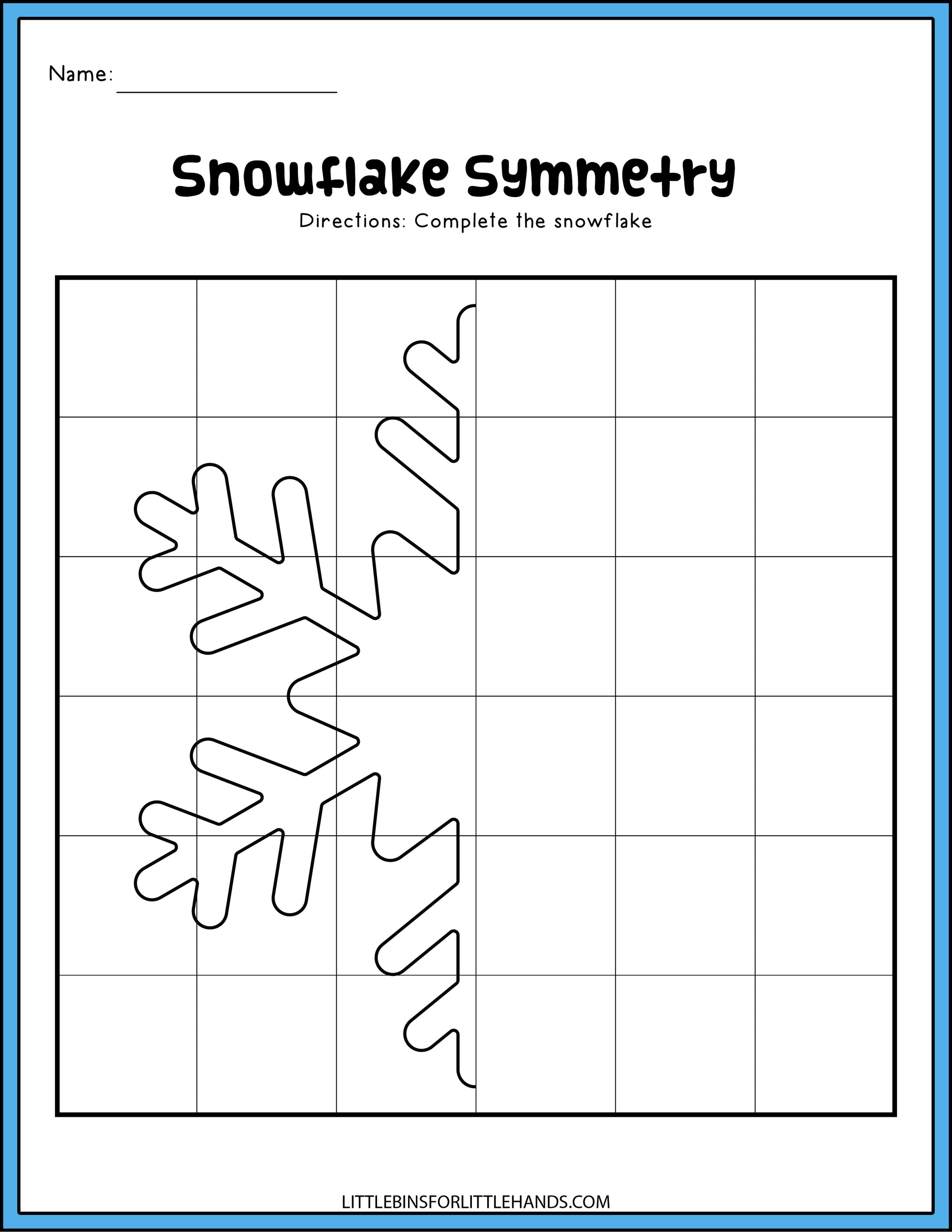 Snowflake STEAM Project Pack – Little Bins for Little Hands