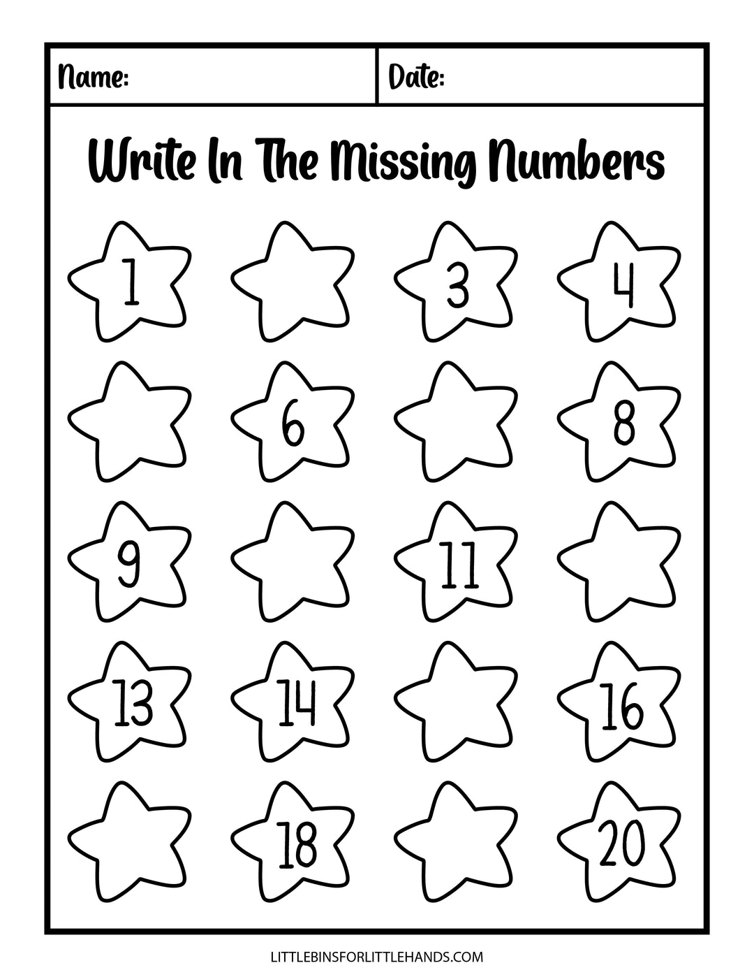 Math Ocean Preschool Pack – Little Bins for Little Hands
