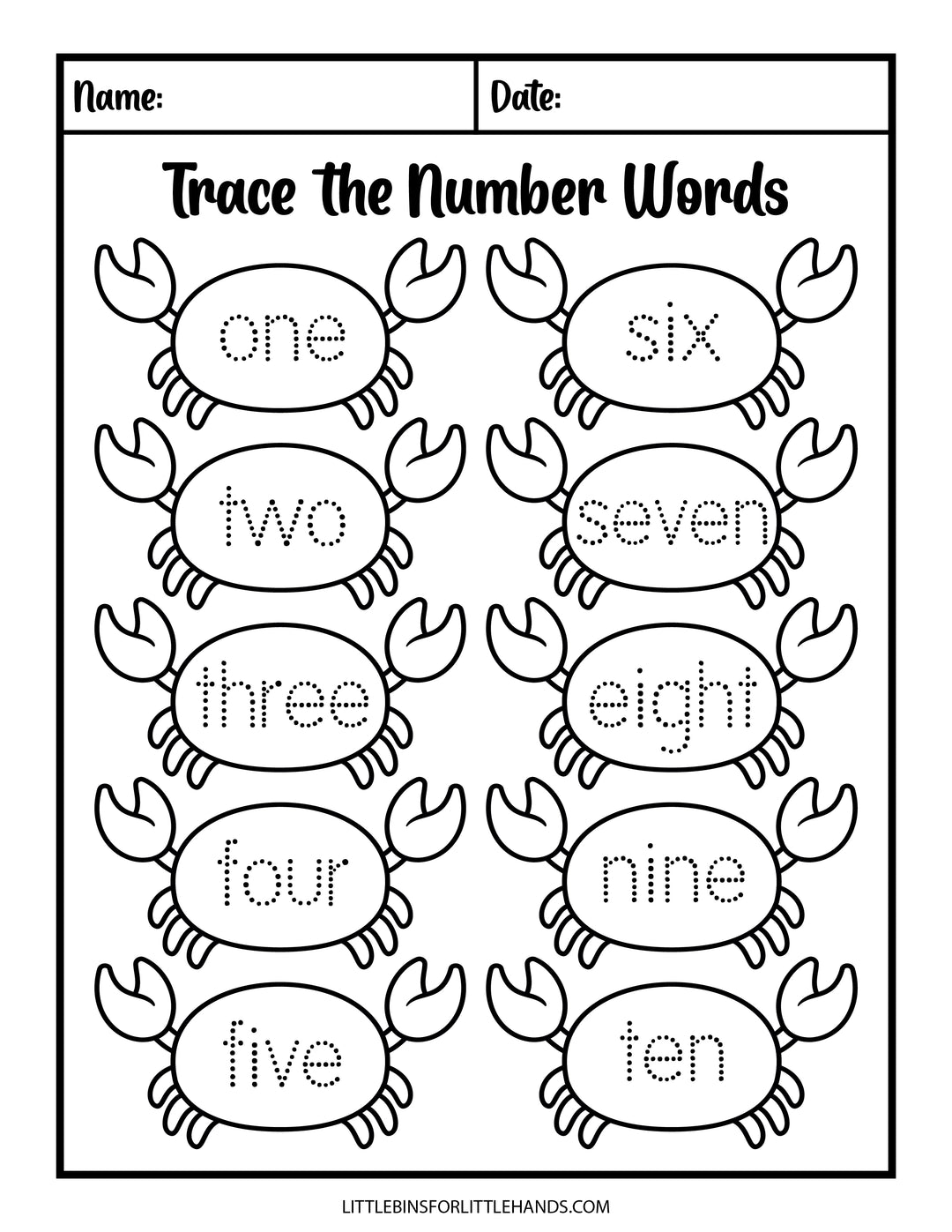 Math Ocean Preschool Pack – Little Bins for Little Hands