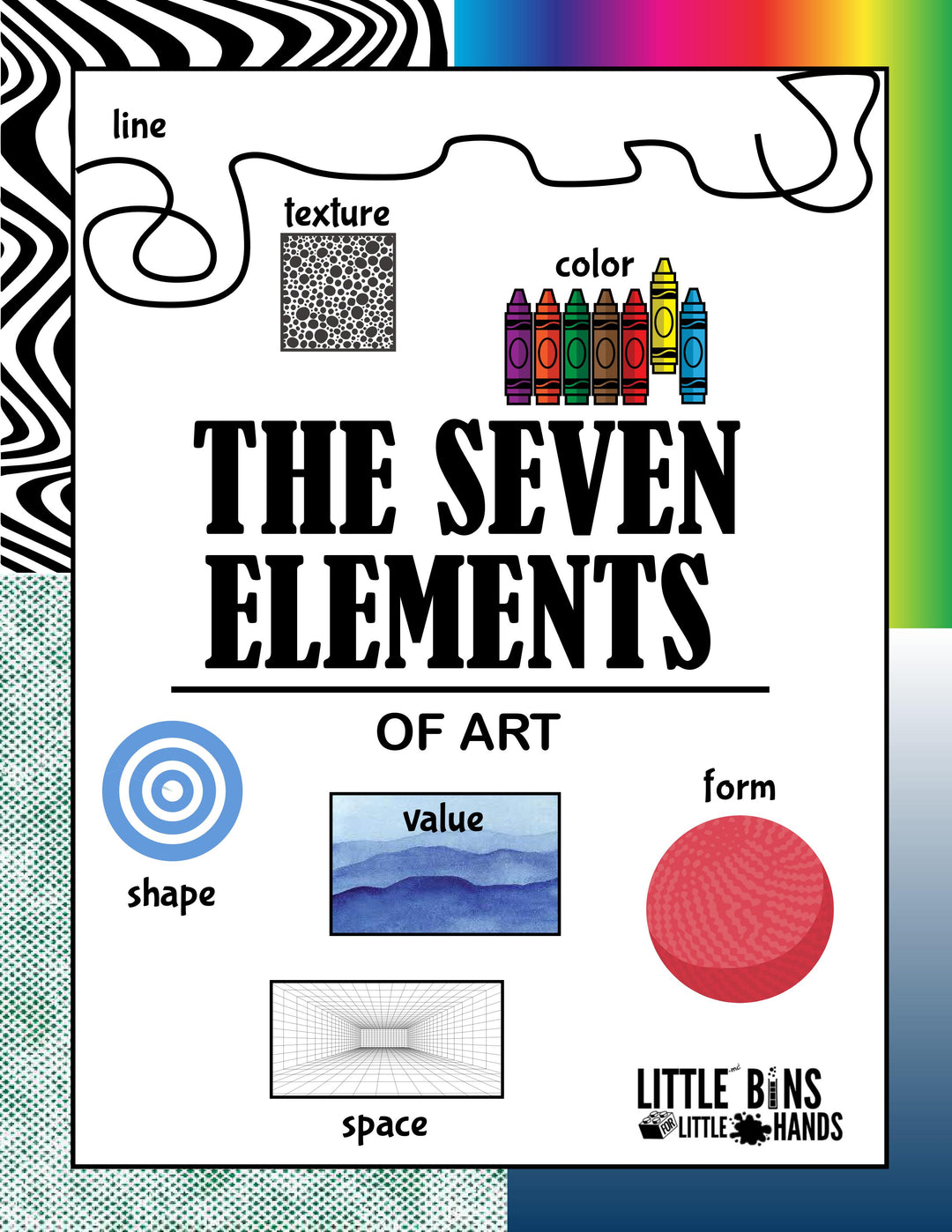 Art: 7 Elements of Art Activities Pack for Kids – Little Bins for ...
