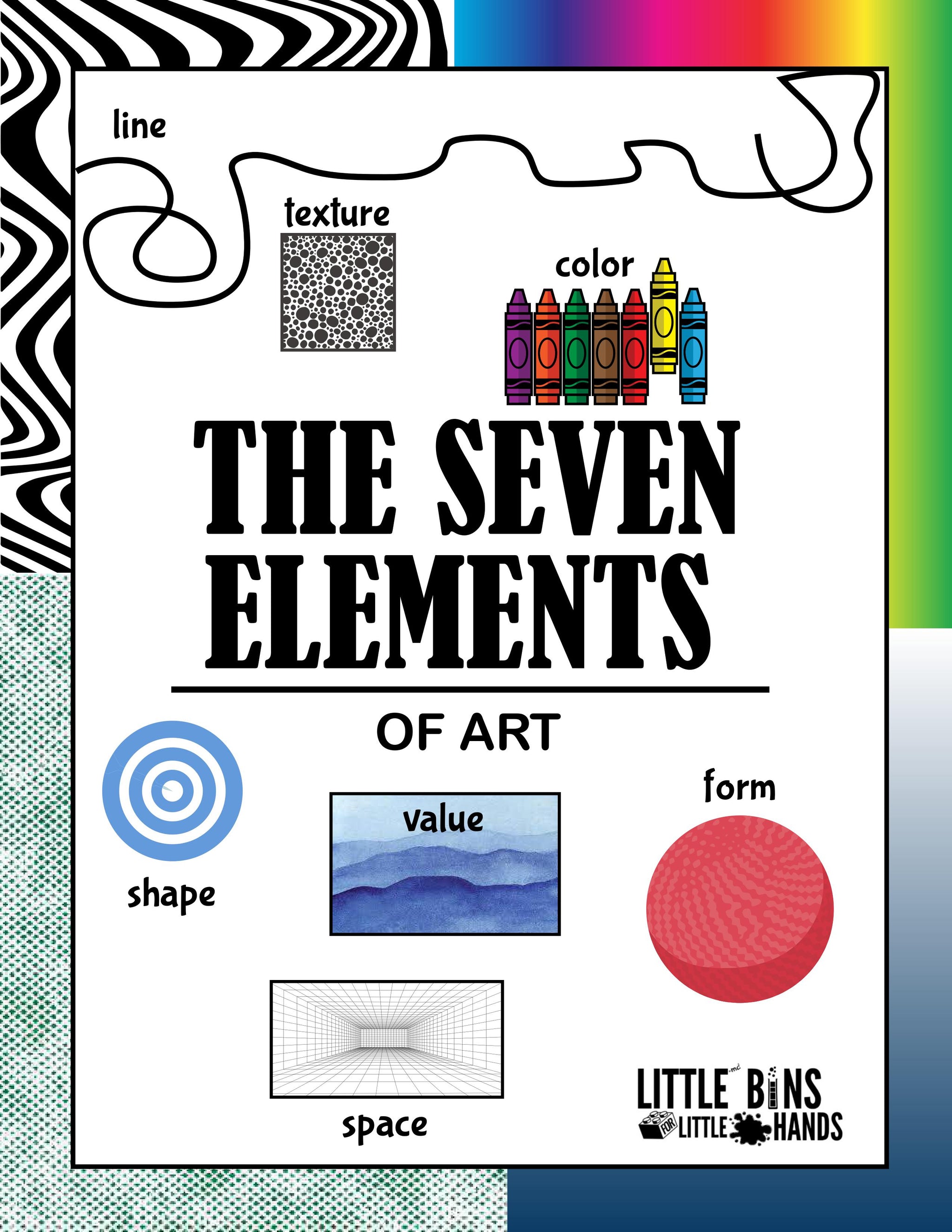 Art: 7 Elements of Art Activities Pack for Kids – Little Bins for ...