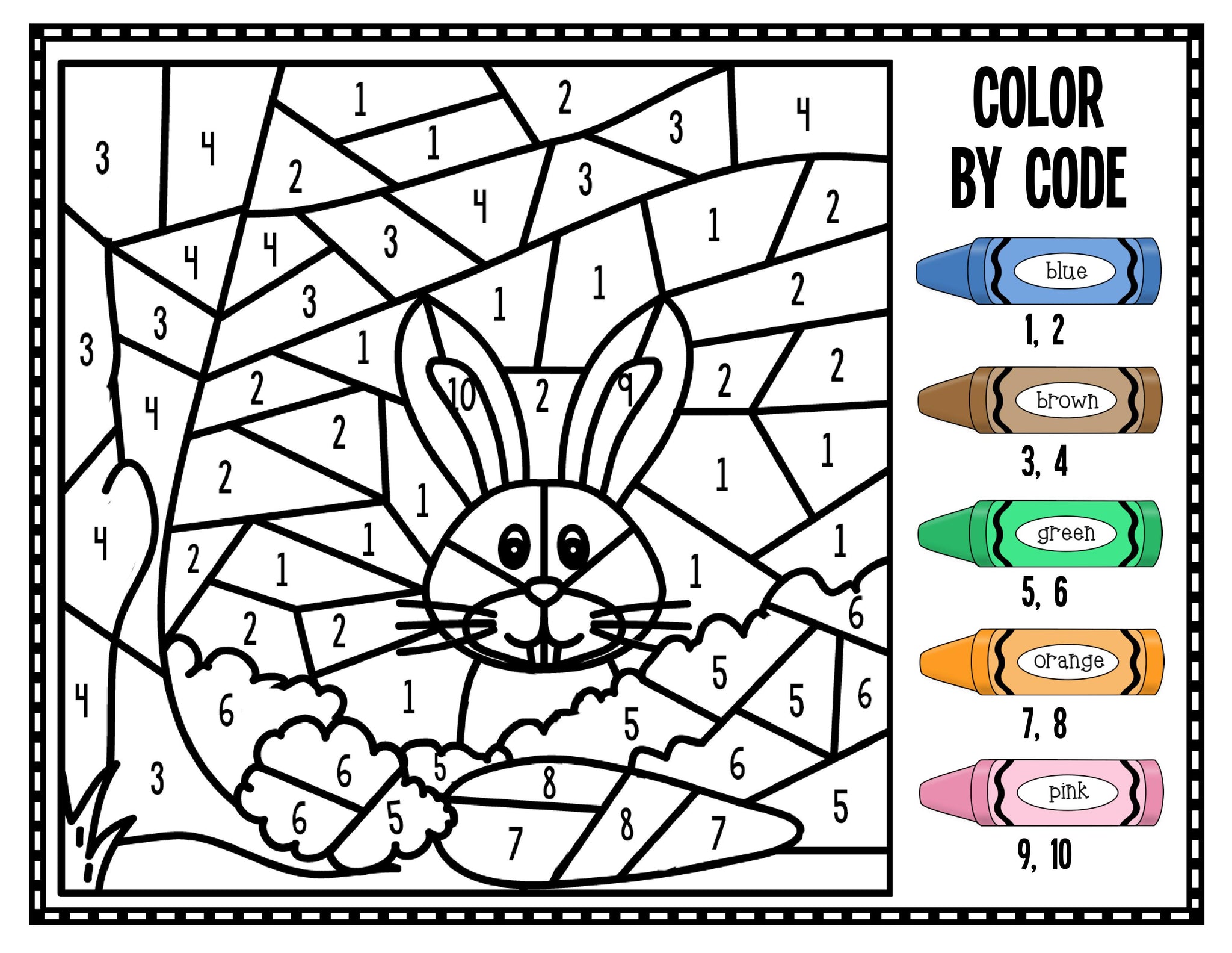 Spring Color By Code Math! – Little Bins for Little Hands