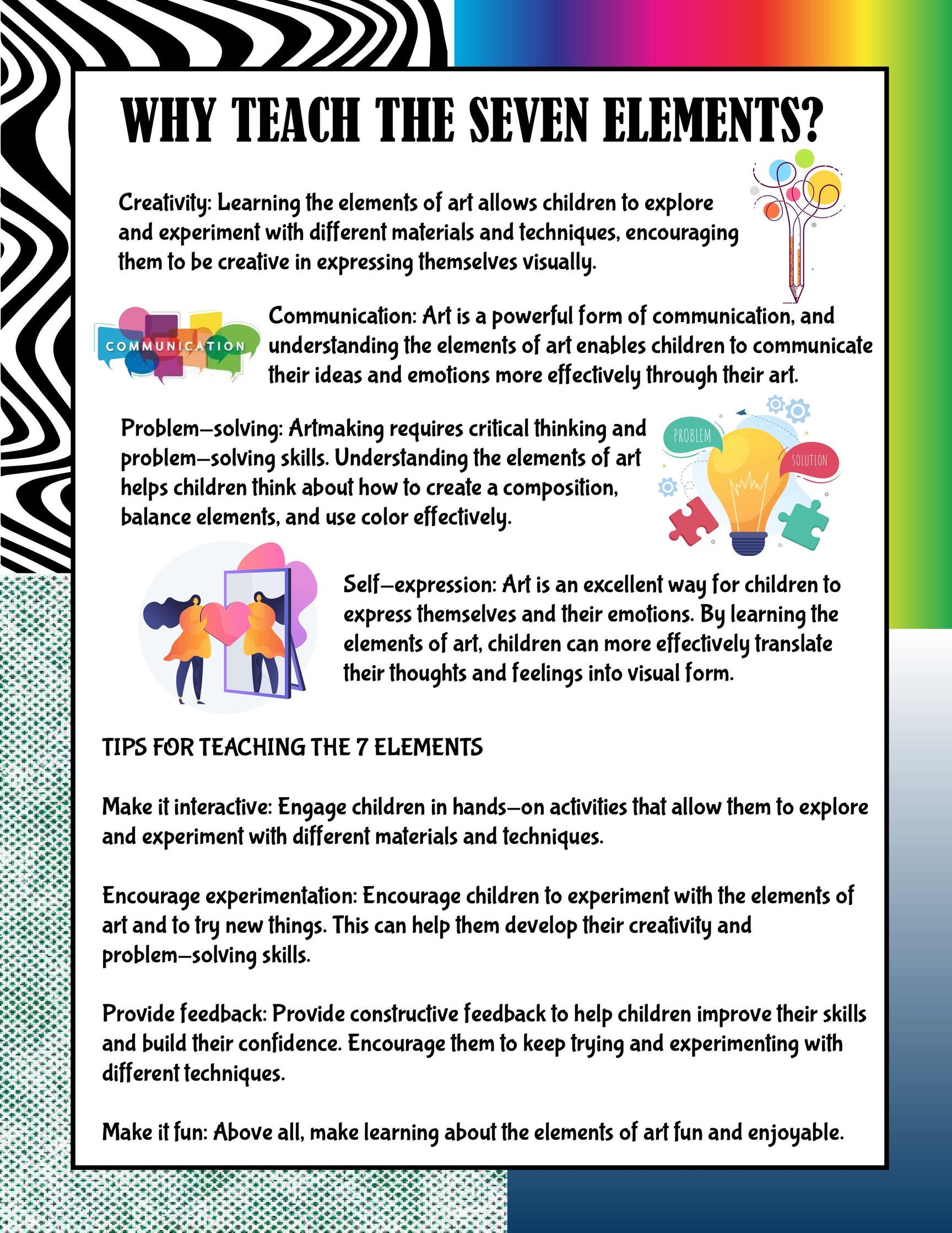 Art: 7 Elements of Art Activities Pack for Kids – Little Bins for ...