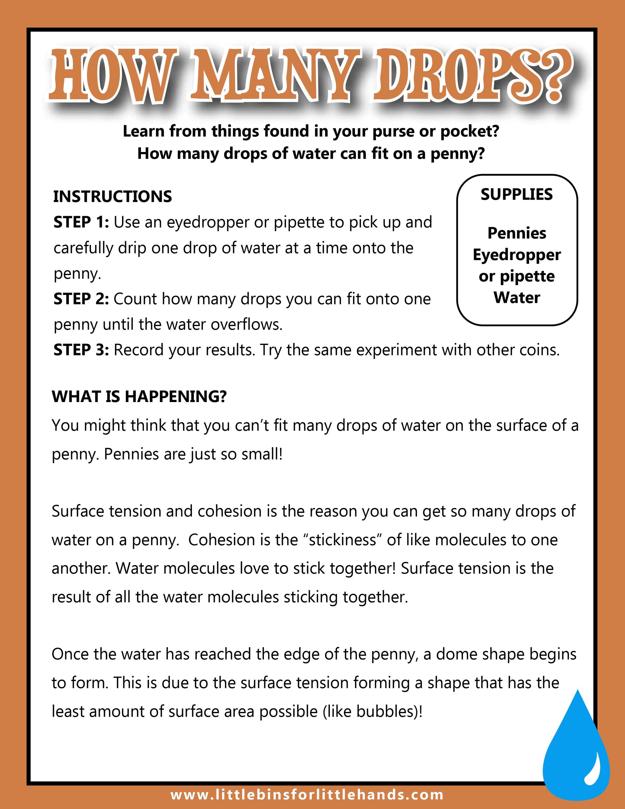 Penny STEM Activities Pack for Kids – Little Bins for Little Hands