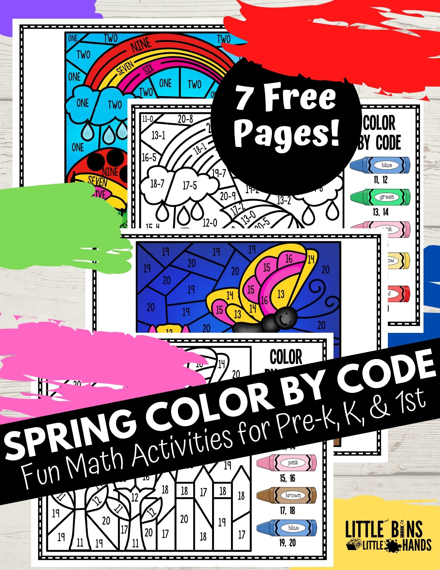 Spring Color By Code Math! – Little Bins for Little Hands